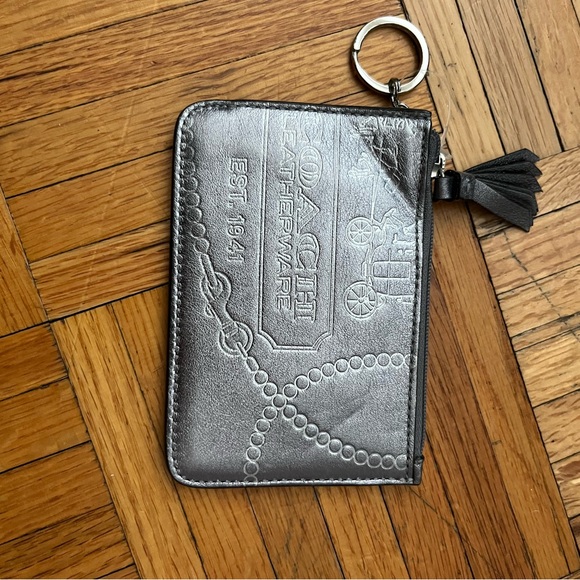 Coach | Bags | Coach Silver Card Holder Wallet | Poshmark